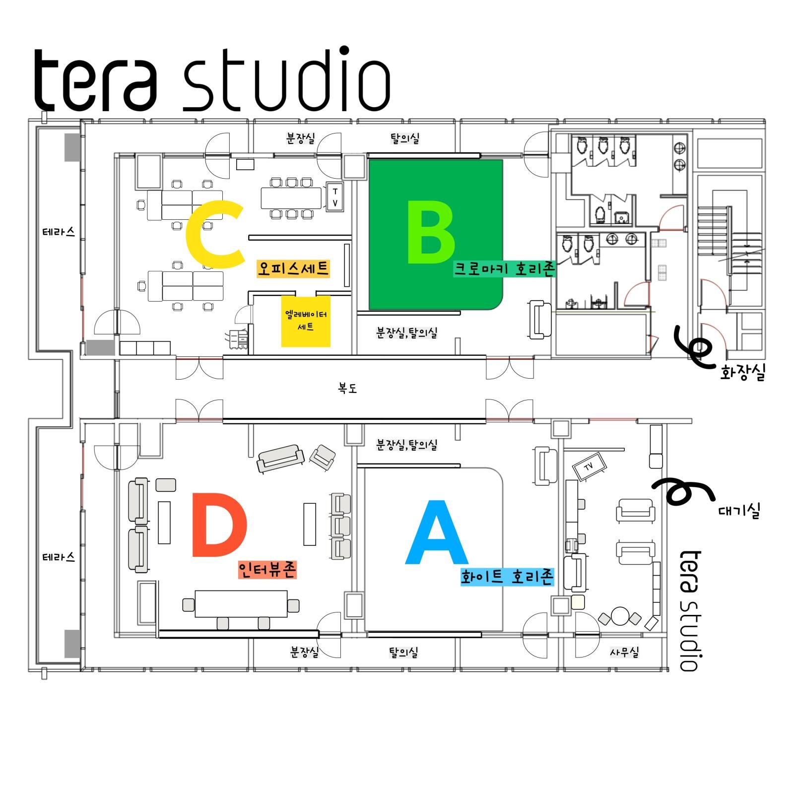 필름메이커스 커뮤니티 - 테라스튜디오 호리존,크로마키호리존,오피스세트,엘리베이터세트,인터뷰존